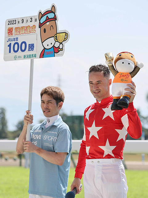 Christophe Lemaire Achieves JRA 100 Wins for 2023 | Horse Racing News - netkeiba