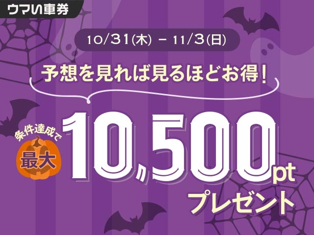 【要エントリー・ウマい車券】期間中毎日購入でさらにお得！最大10500ptが当たる予想購入キャンペーン お知らせ Netkeirin